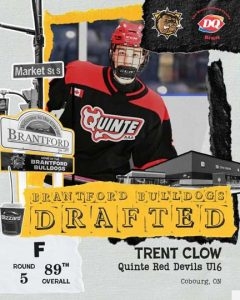 Cobourg's Trent Clow Drafted by Brantford Bulldogs - Today's ...